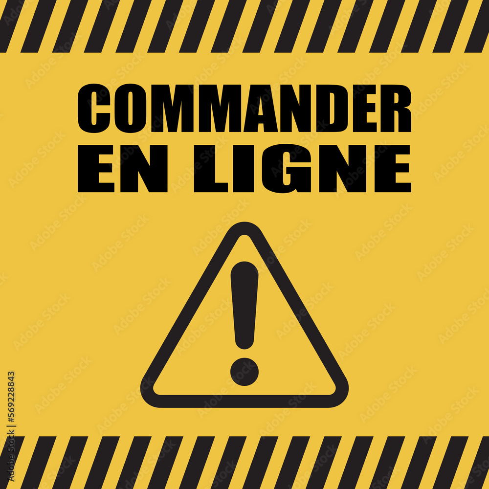 Logo commander en ligne. Stock Vector | Adobe Stock