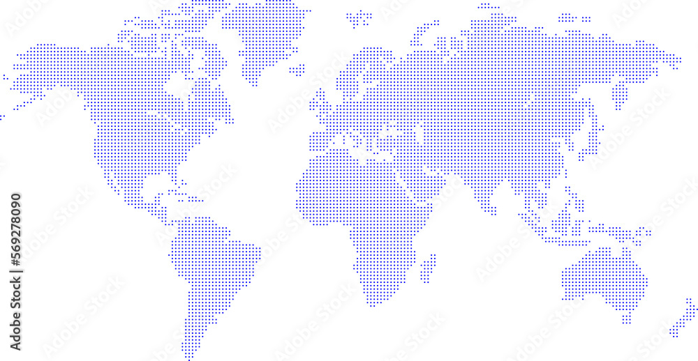 World map divided into countries. Continents and oceans, africa ...