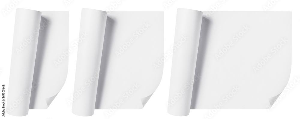 Blank paper sheets set cut out Stock Photo | Adobe Stock