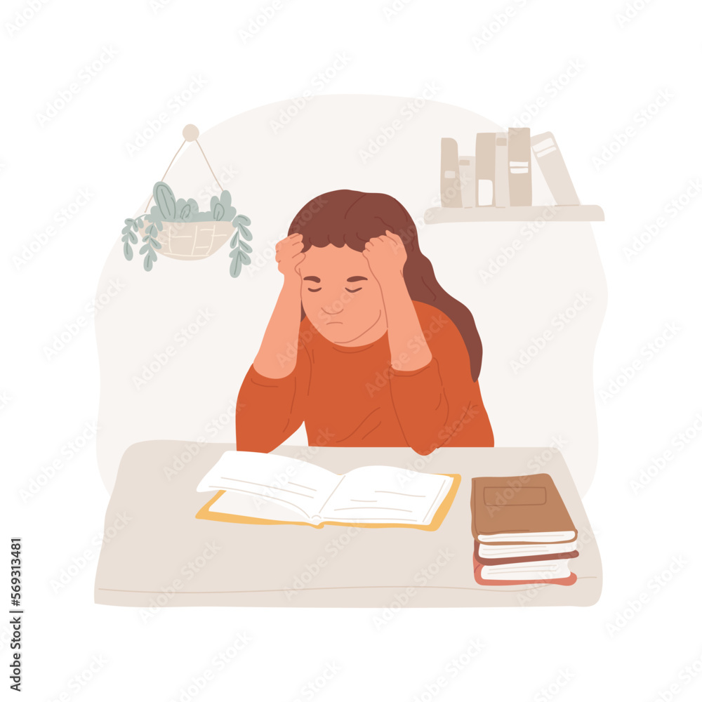 Vector de Stock Frustration in the classroom isolated cartoon vector ...
