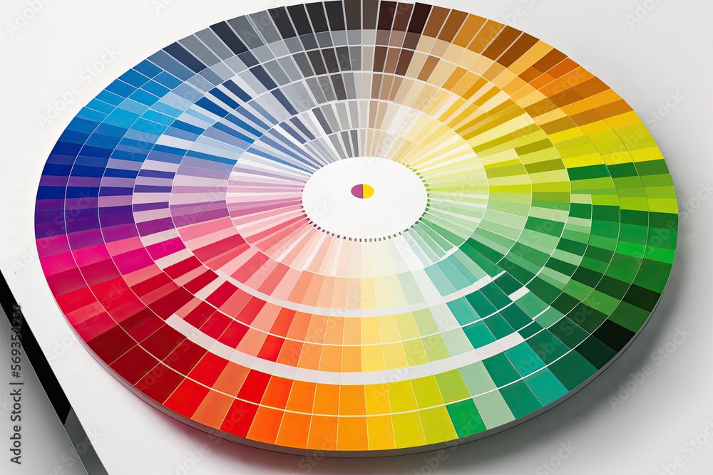 Designer multi-color swatch palette colour guide chart spectrum ...
