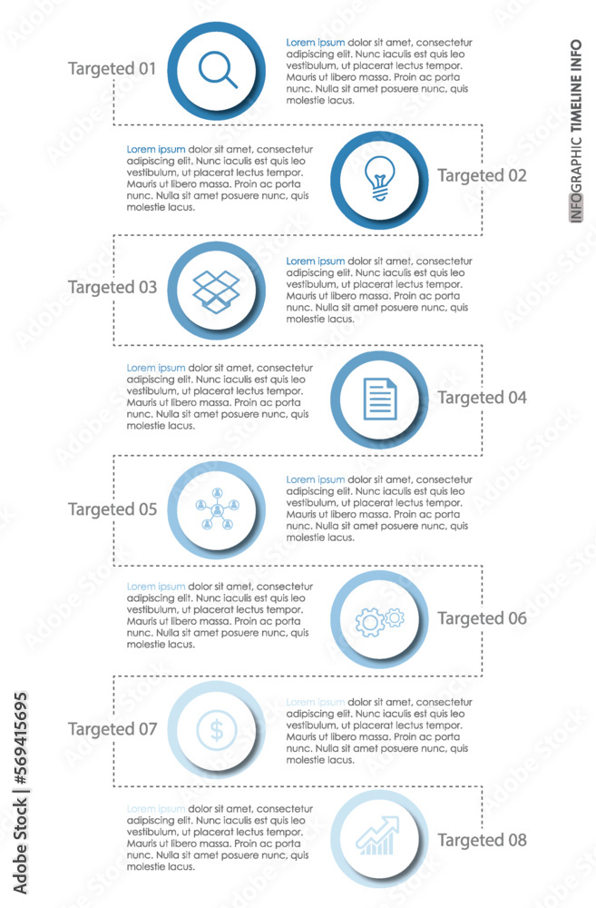 timeline template infographic presentation diagram style display. 8 ...