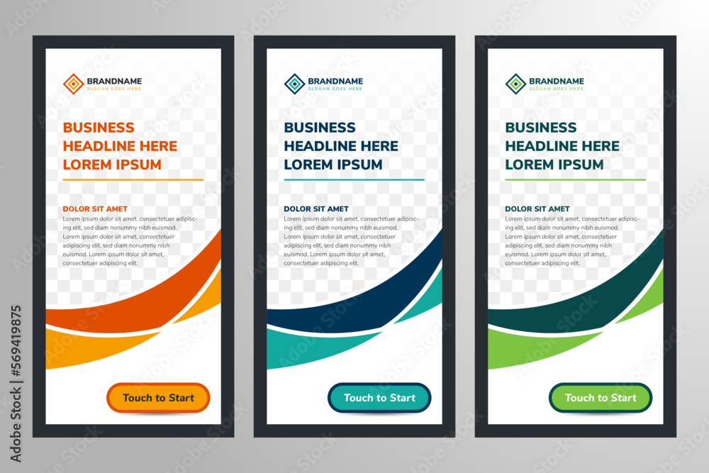 Business Roll up banner vertical template design, for brochure ...