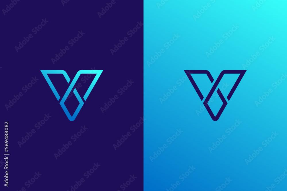 Initial Letter V Monogram Logo Template Stock Vector | Adobe Stock
