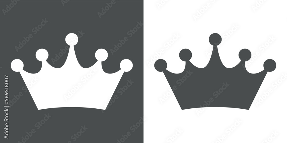 Vector de Stock Silueta de corona real. Icono aislado corona del rey ...