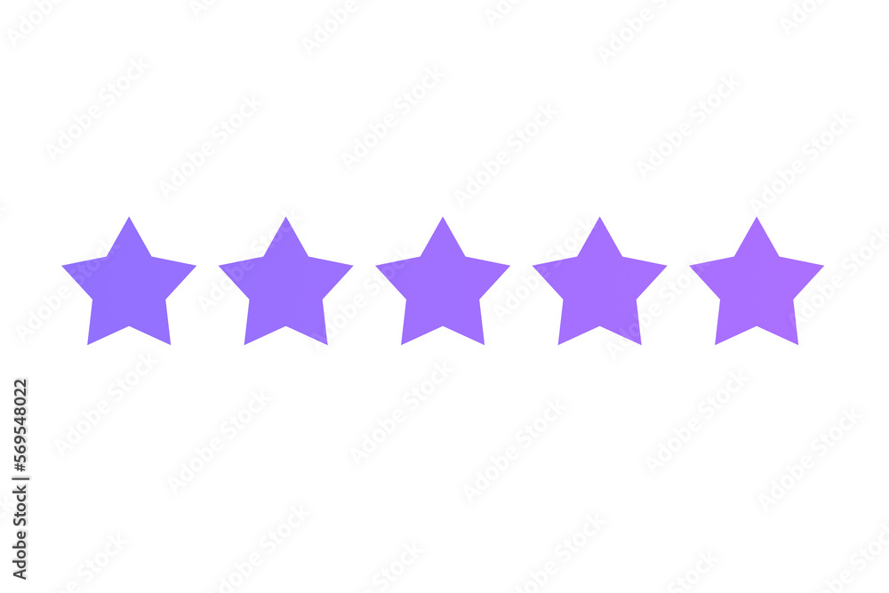 5 Star Icon, Transparent PNG, Purple Stock Illustration | Adobe Stock
