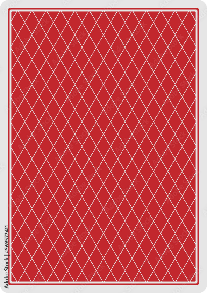 Playing card back side Stock Vector | Adobe Stock