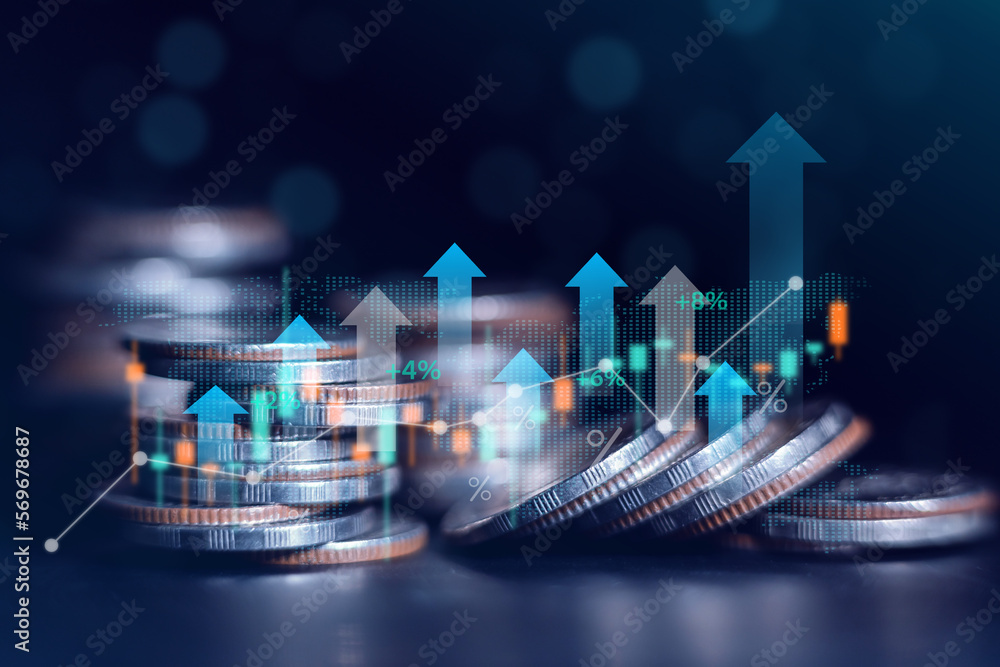 Стоковое фото «Business finance and investment concept, Capital gain ...