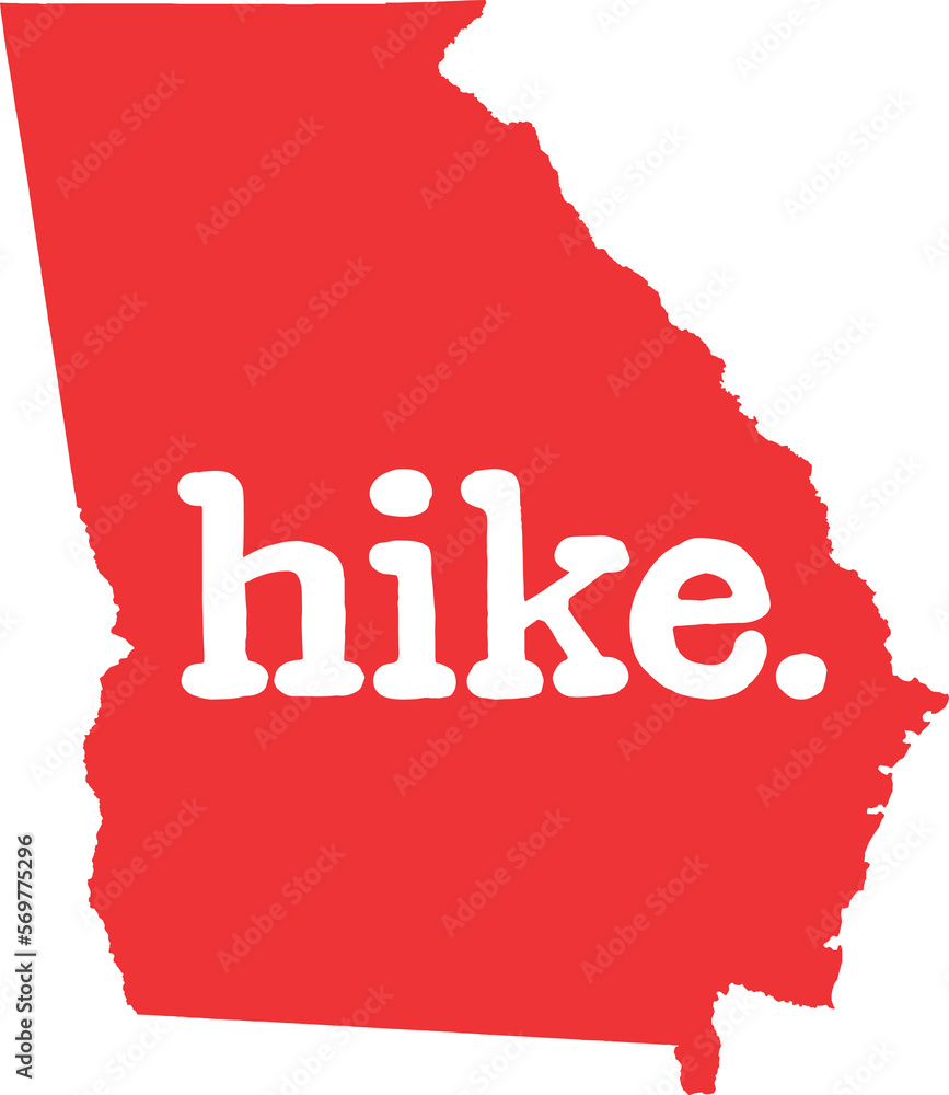 georgia state map hike decal - PNG image with transparent background ...