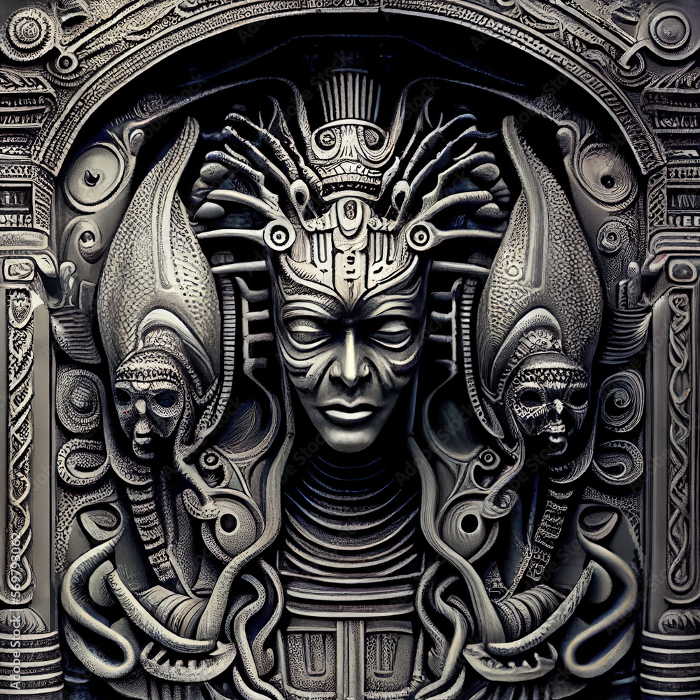 3d ai generated render of an evil looking gargoyle with frame., ai ...