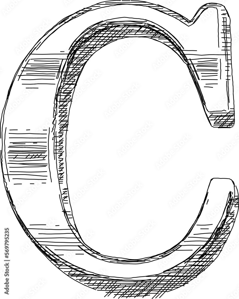 Russian alphabet sketch outline Stock Vector | Adobe Stock