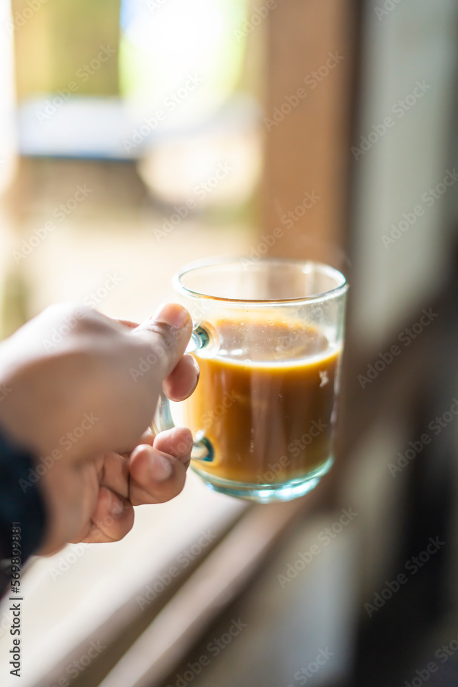 Foto de Stock Bandrek is a traditional hot, sweet and spicy beverage ...
