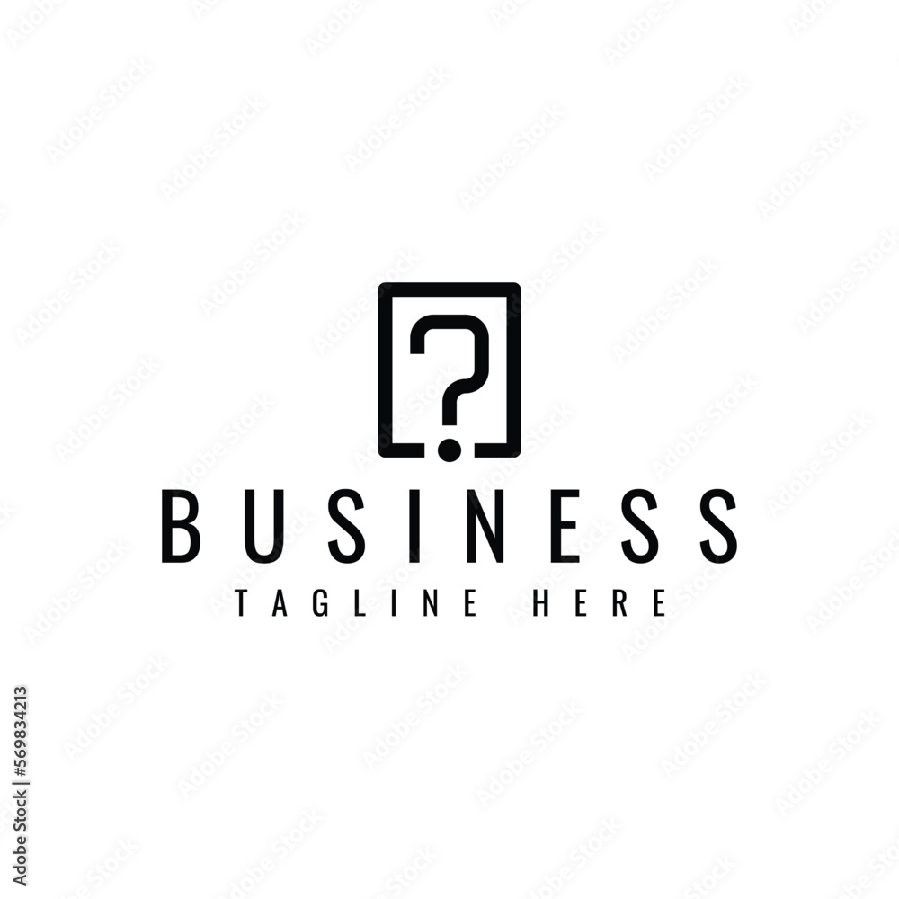 modern question mark logo design Stock Vector | Adobe Stock