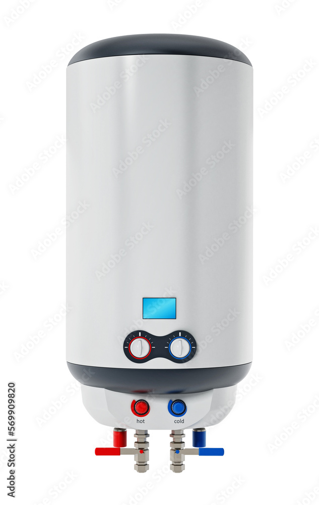 Water heater on transparent background. 3D illustration Stock ...