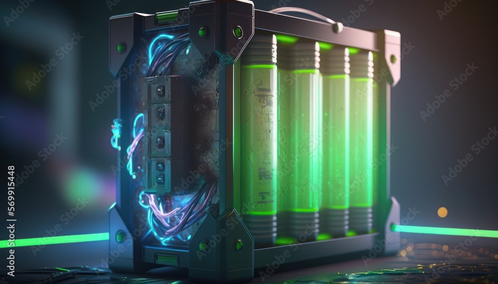 Futuristic Clean Energy Technology Concept: High Capacity Rechargeable ...