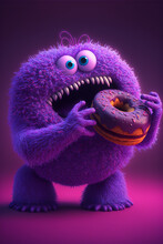 Purple Monster Face Free Stock Photo - Public Domain Pictures