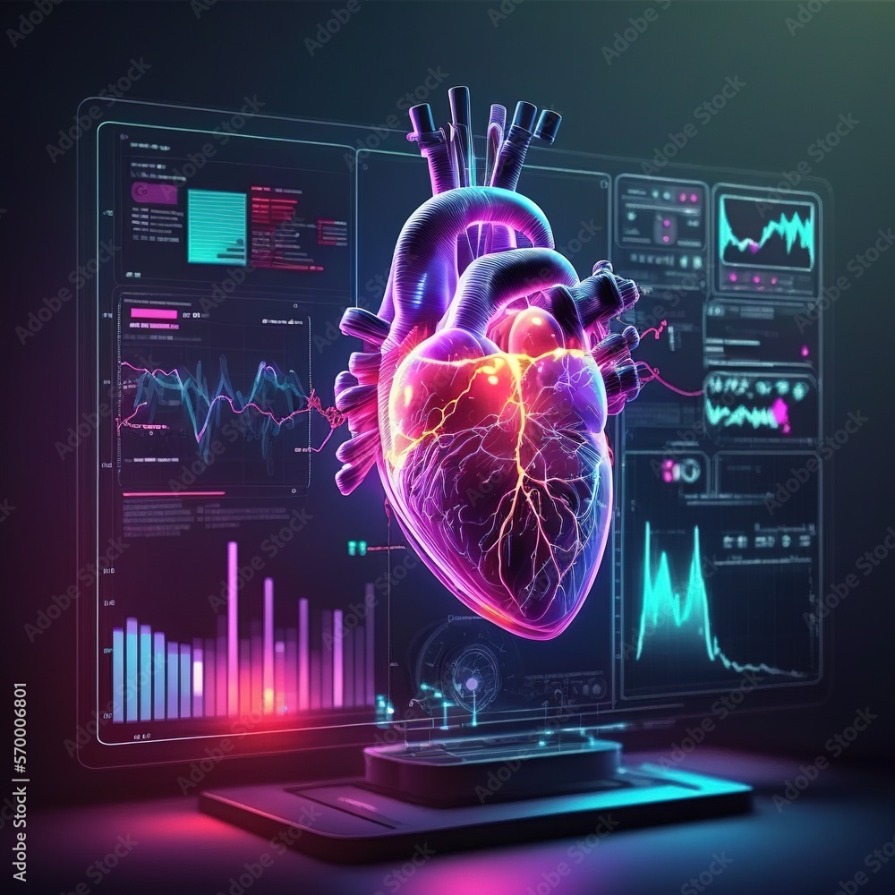Cardiologist doctor diagnosis patient heart functions and blood vessel ...