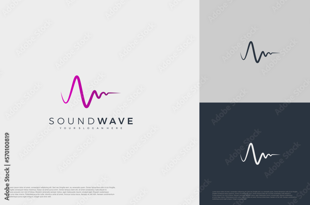 Music sound waves symbols. Audio icon, voice equalizer pulse element ...