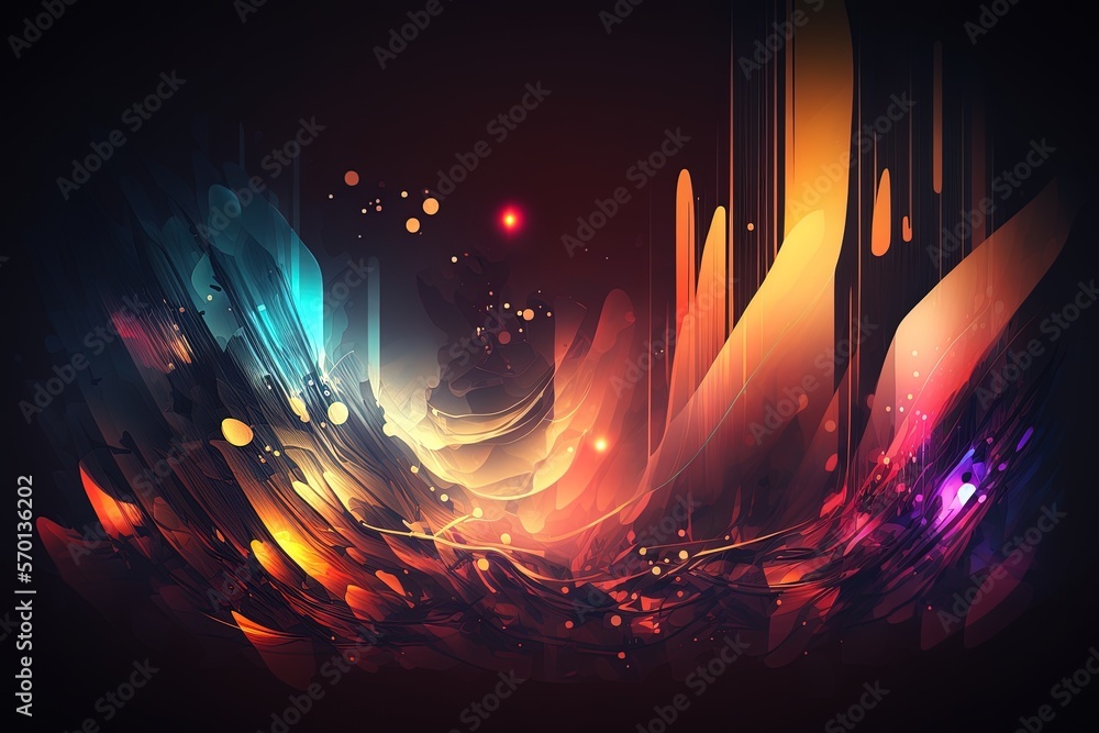 abstract futuristic colorful background with lights, generative AI ...