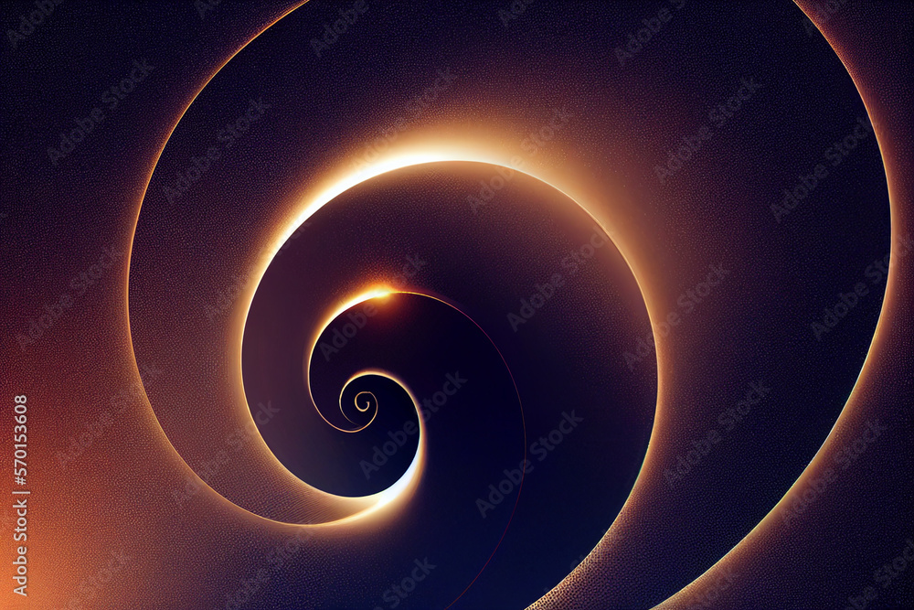 Wallpaper of golden ratio Fibonacci spiral background. generative ai Stock Illustration | Adobe ...