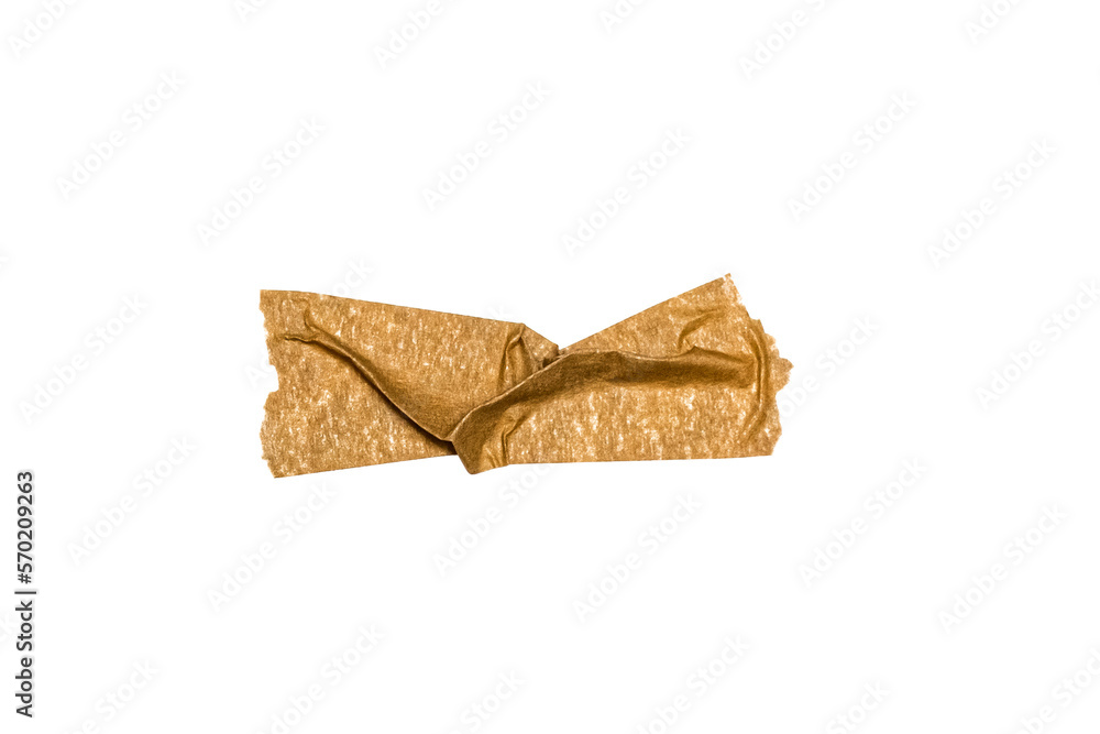 Adhesive tape isolated on transparent background, ripped masking ...