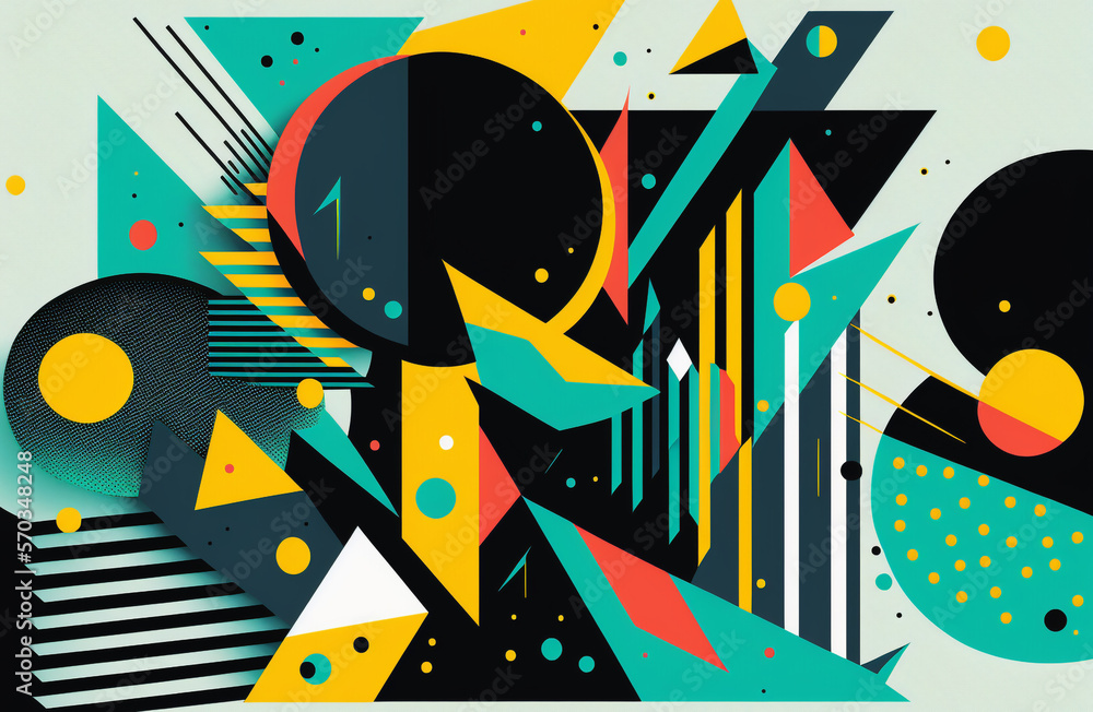 Set of semi tonal geometry shapes and forms with universal tendencies ...