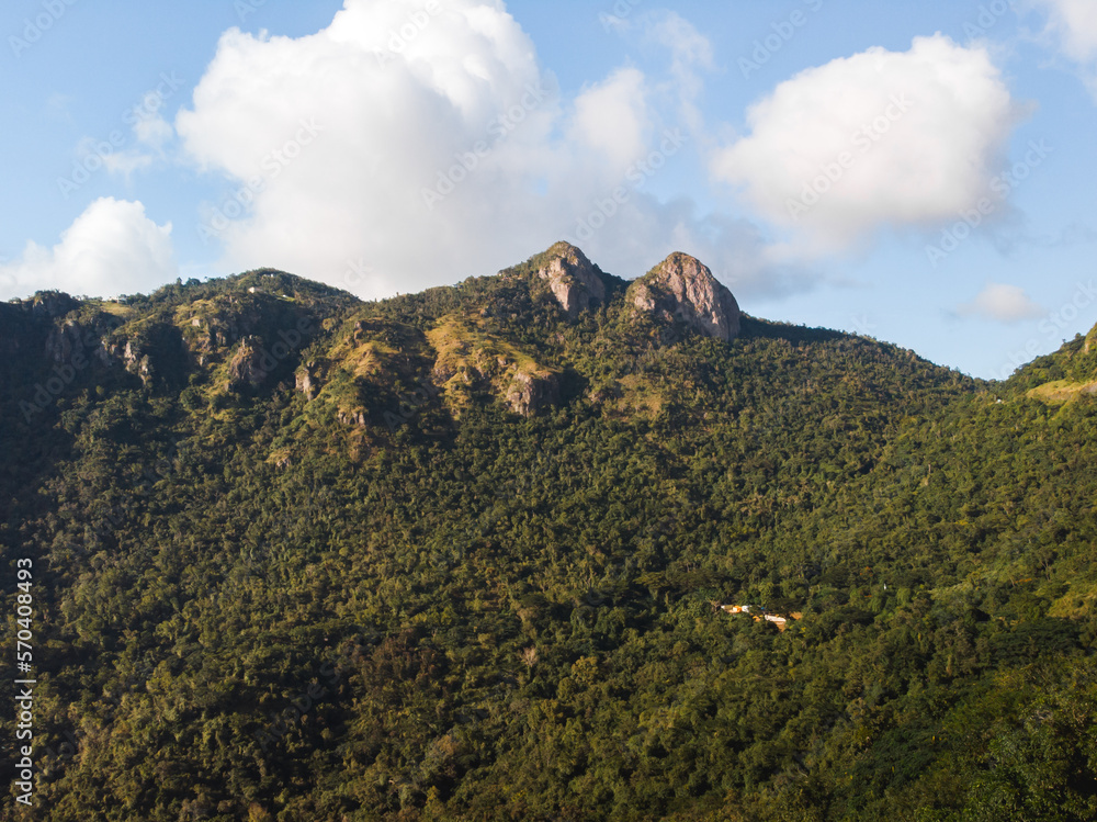 Two huge mountain peaks known as "las tetas de cayey" puerto rico ...