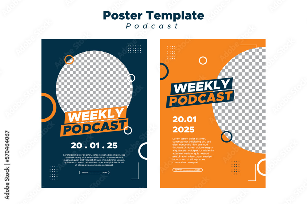 Collection of Podcast poster Templates Stock Vector | Adobe Stock