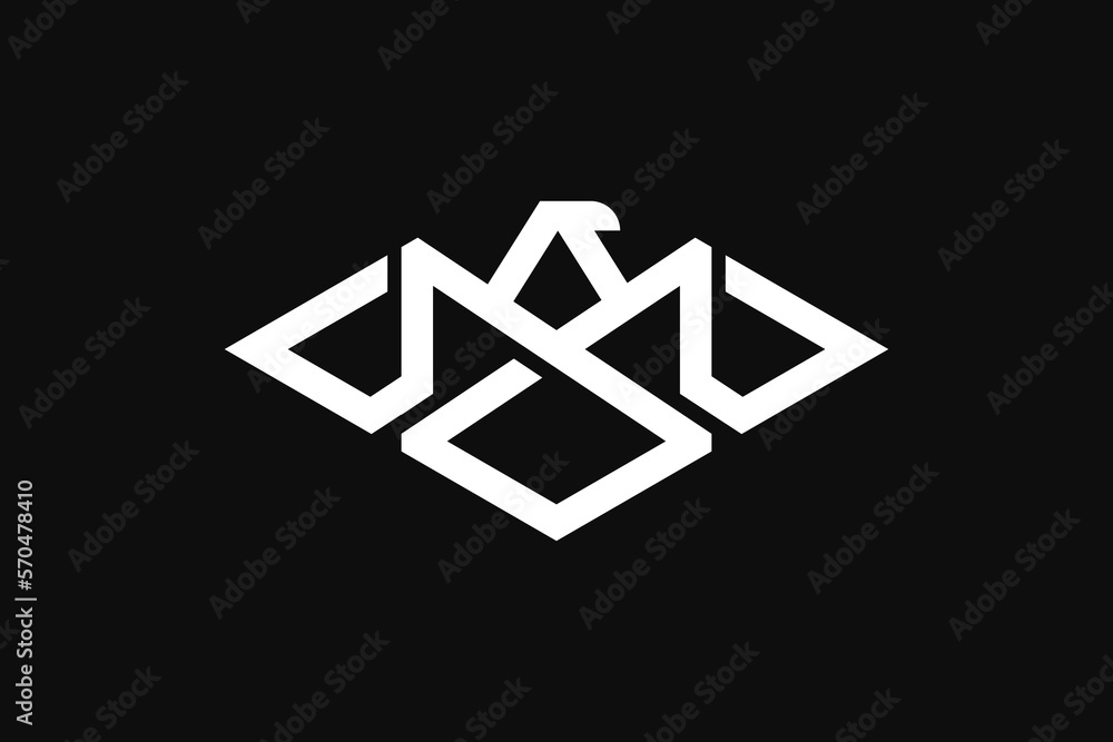 Infinity Letter M Eagle Logo Stock Vector | Adobe Stock