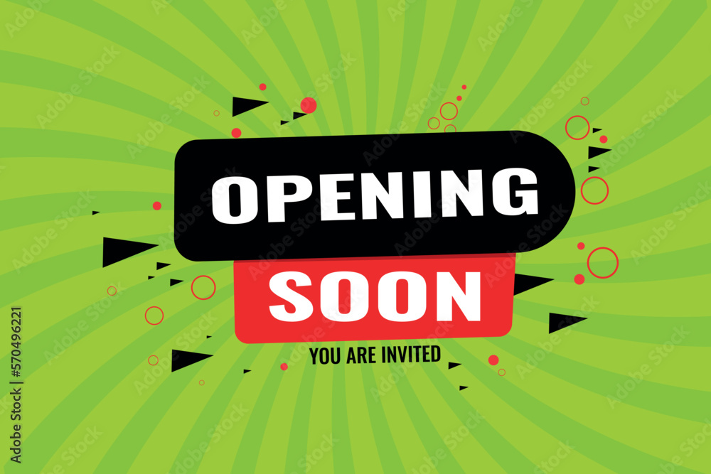 Opening soon flat vector design Stock Vector | Adobe Stock