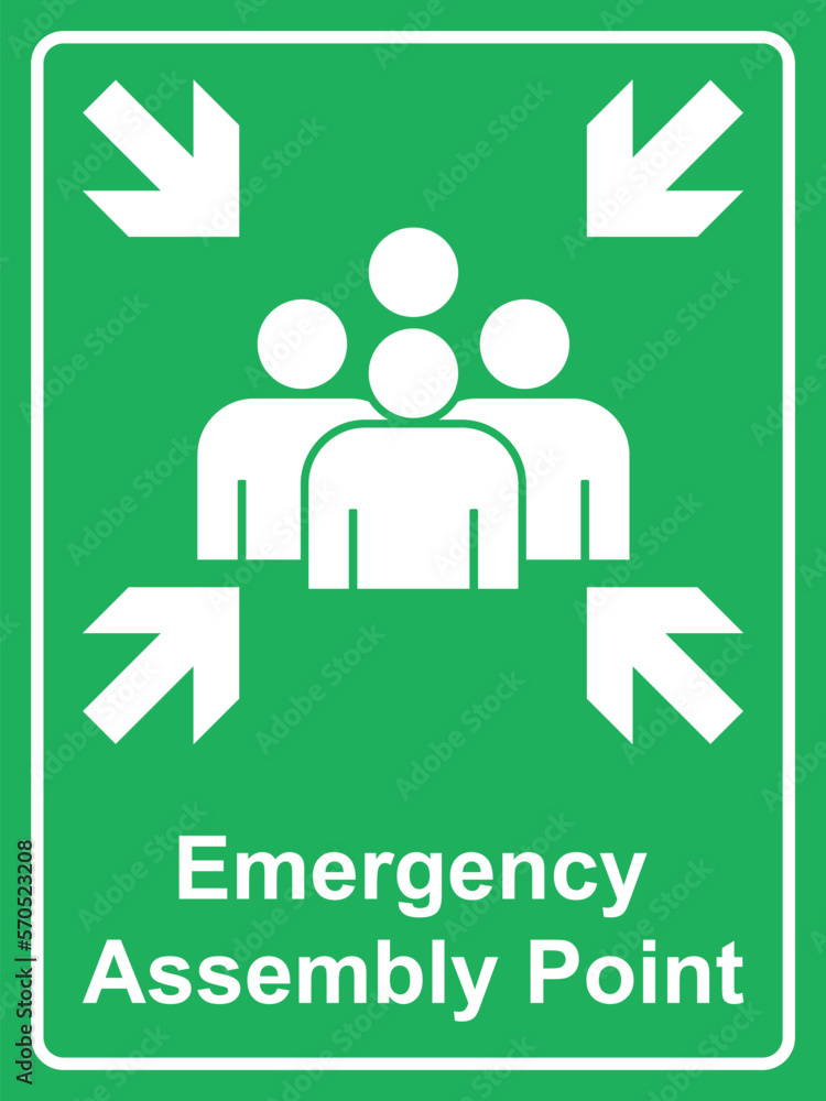Emergency assembly point vector artwork Stock Vector | Adobe Stock