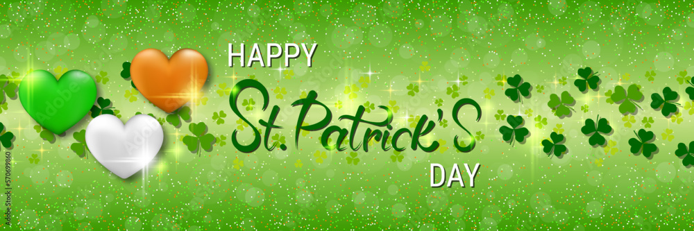 St.Patrick's Day vector banner template. Elegant background with ...