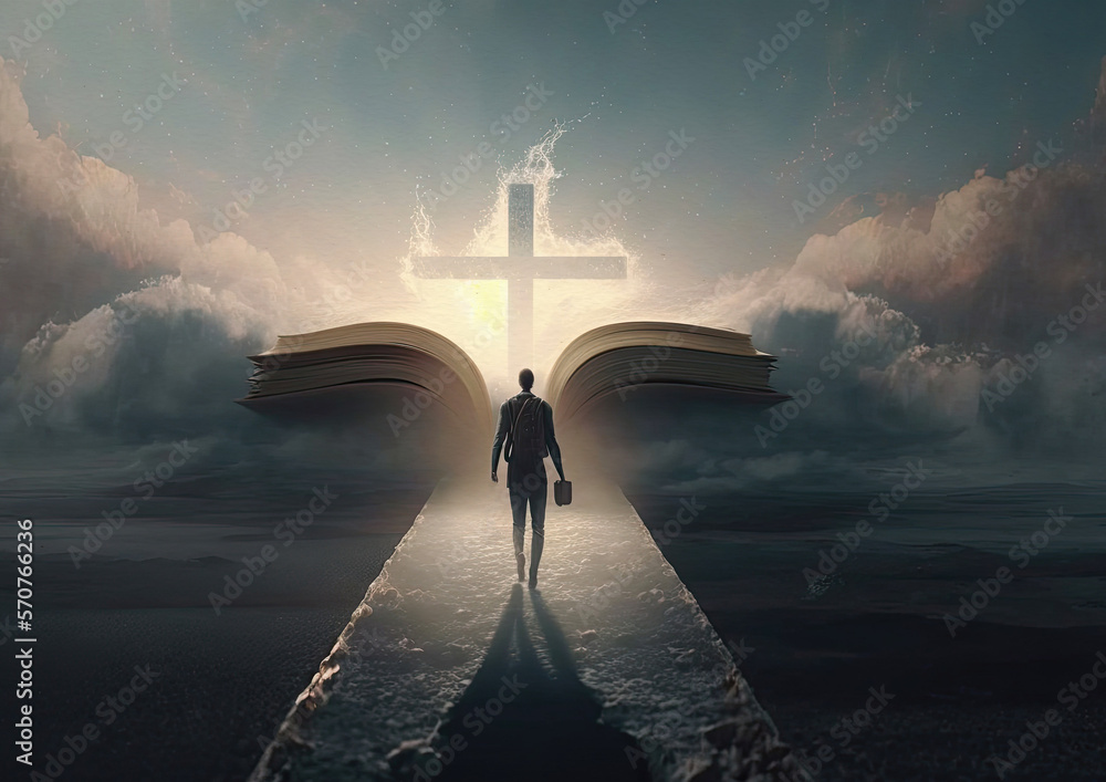 Christian road, generative ai Stock Illustration | Adobe Stock