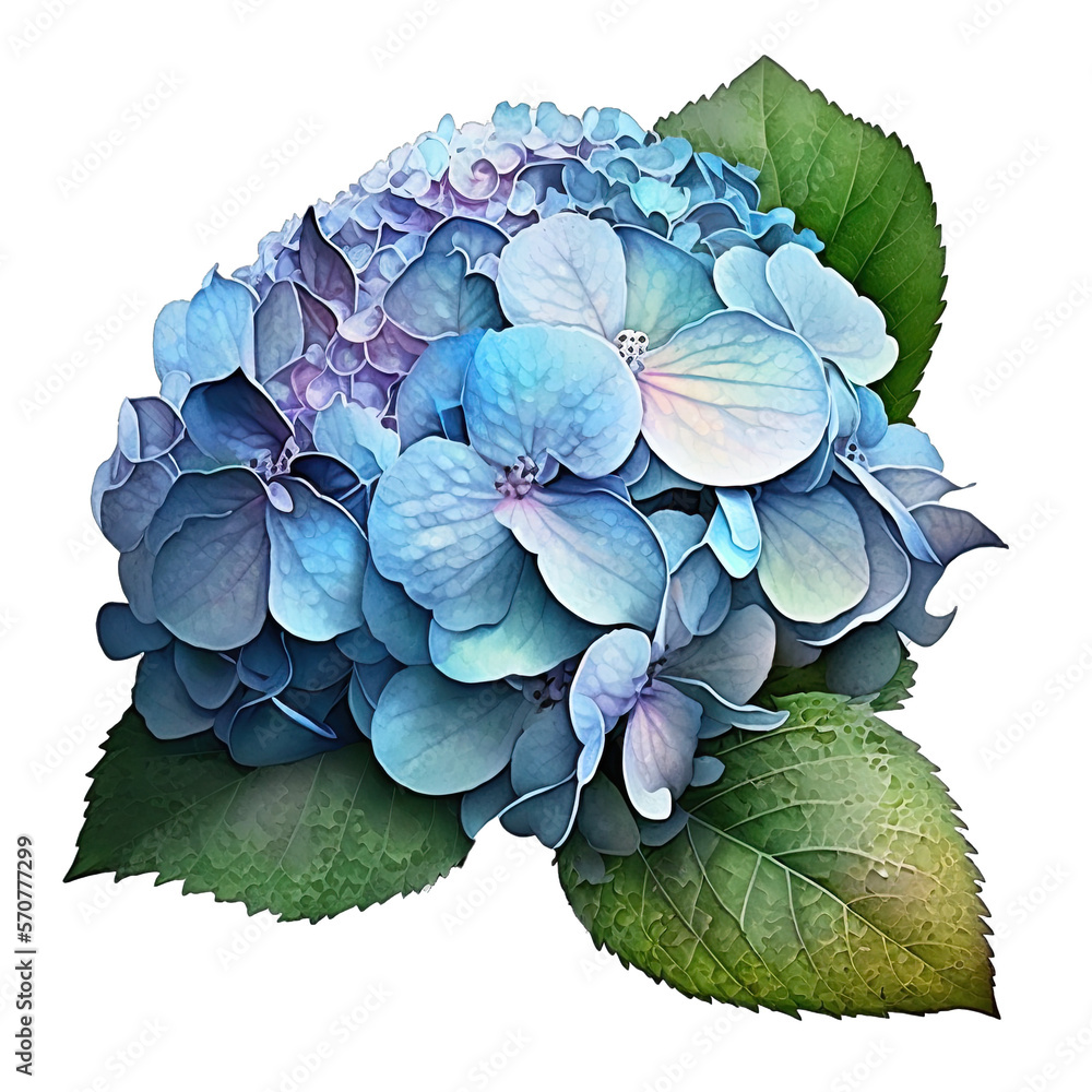 Illustration Stock Hydrangea Flower Design Elements Isolated on ...