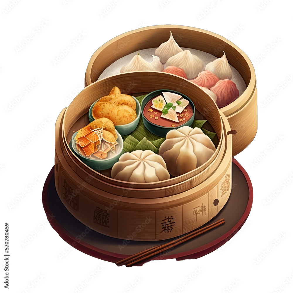 Dim sum Design Elements Isolated on Transparent Background: A Graphic ...
