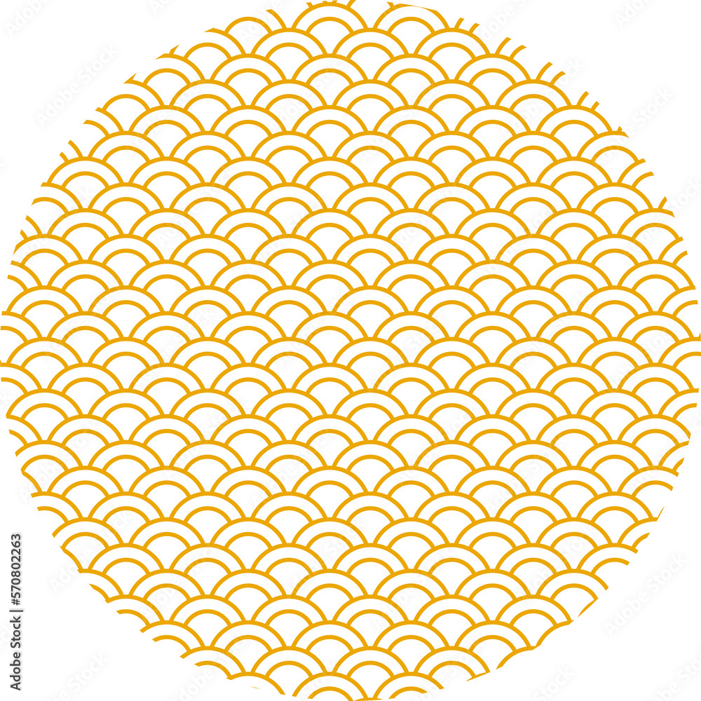 Japanese wave wagara pattern seigaiha also known as Chinese wave totem ...