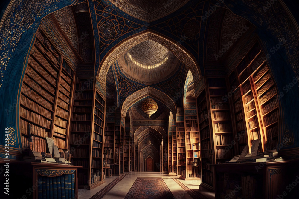 The Islamic library, a symbol of the rich intellectual heritage of ...