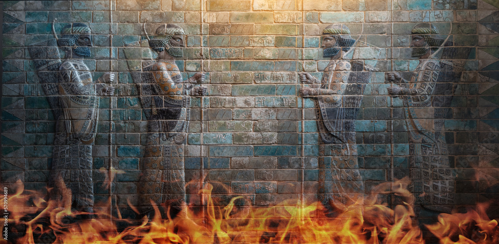 Ancient image of Assyrian warriors. Historical excursion on the subject ...