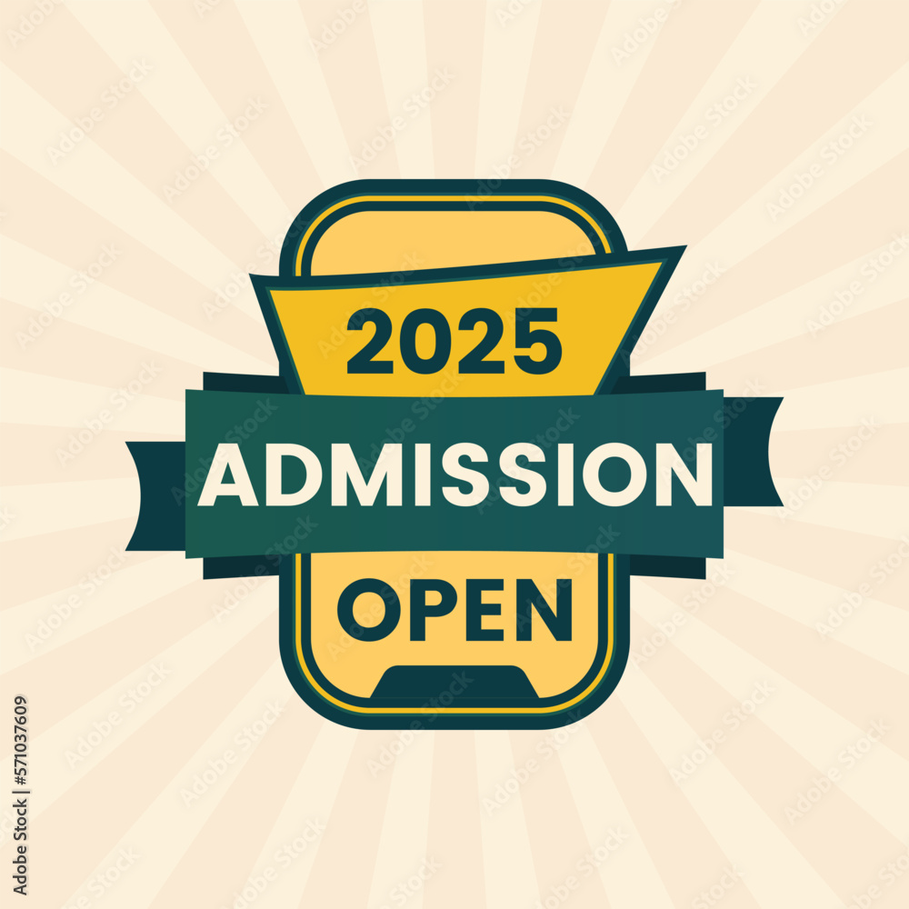 2025 admission open banner sticker label for social media post template ...