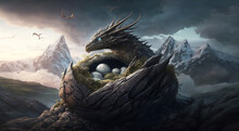 Fantasy Dragon In The Nest Free Stock Photo - Public Domain Pictures