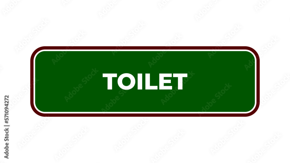 Vetor Toilet sign board plaque in hospital center, vector illustration ...