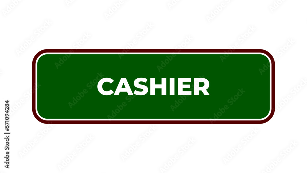 Cashier counter sign board plaque in hospital center, vector ...