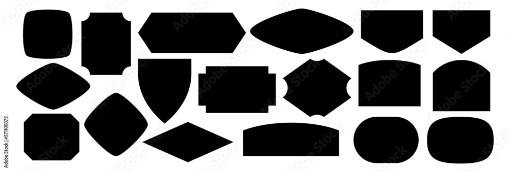 Set of vintage label and badges shape collections. Vector illustration ...