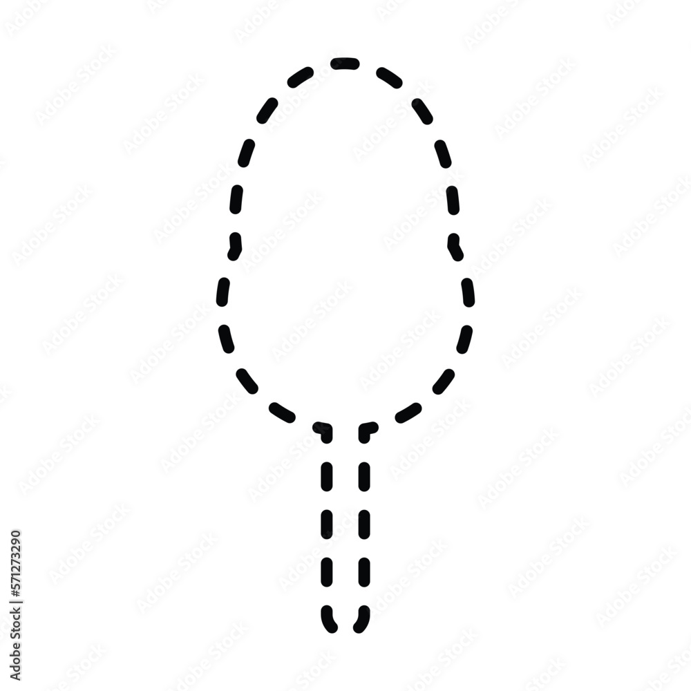 Tracing lines dotted tree outline shape for preschool and kindergarten ...