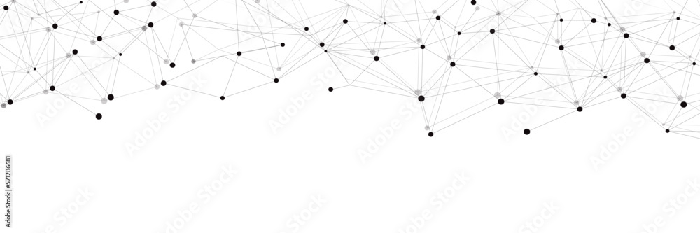 Black network. Abstract connection on white background. Network ...