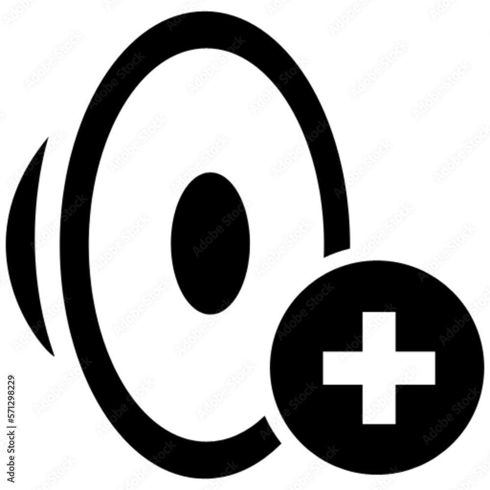 volume plus vector, icon, symbol, logo, clipart, isolated. vector ...