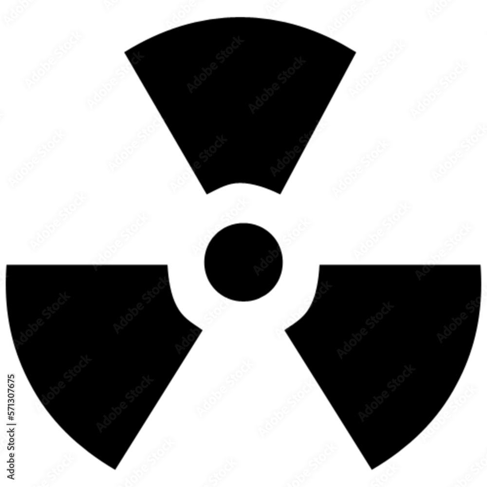 nuclear radiation sign vector, icon, symbol, logo, clipart, isolated ...