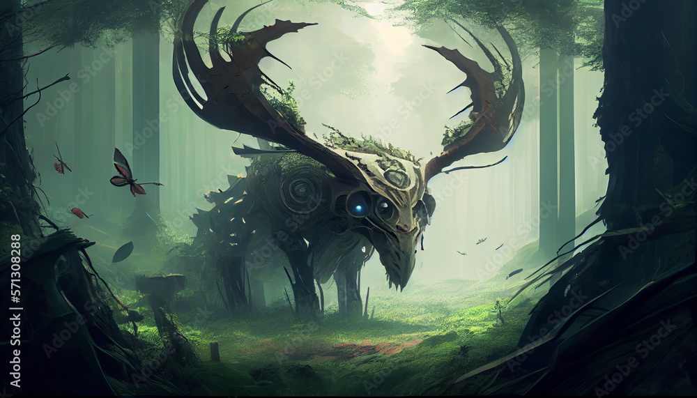 Spectacular High Resolution Illustration Fantastical Landscape with ...