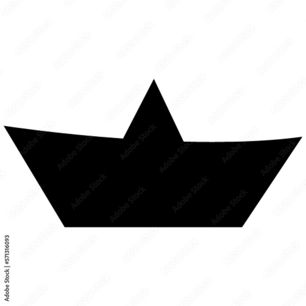 paper boat vector icon symbol logo clipart isolated. vector ...