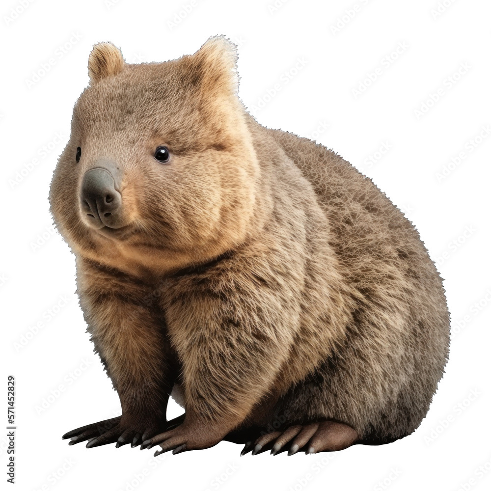 Ilustración de Stock Animal Wombat Design Elements Isolated Transparent ...